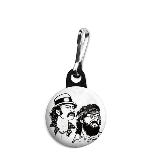 Cheech & Chong - Black & White Button Badge, Fridge Magnet, Key Ring ...