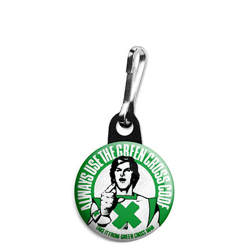 The Green Cross Code Man - Kids Retro Button Badge | BadgePig.co.uk