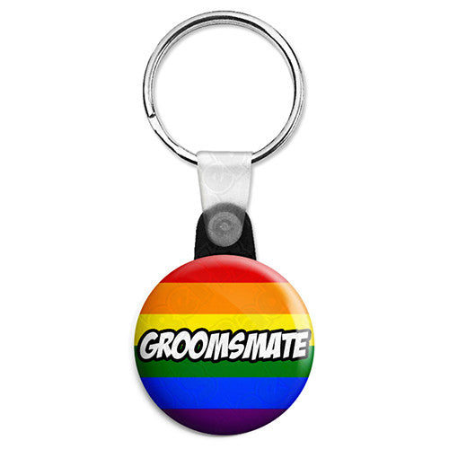 Groomsmate - LGBT Gay Wedding Button Badge, Fridge Magnet, Key Ring ...